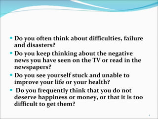 Session 2 positive thinking and attitude ( SMS ) | PPT