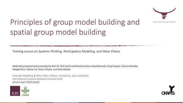 Principles of group model building and spatial group model building | PPT