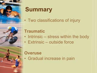 Session 2 sport_injuries_classifiction_of_injuries | PPT