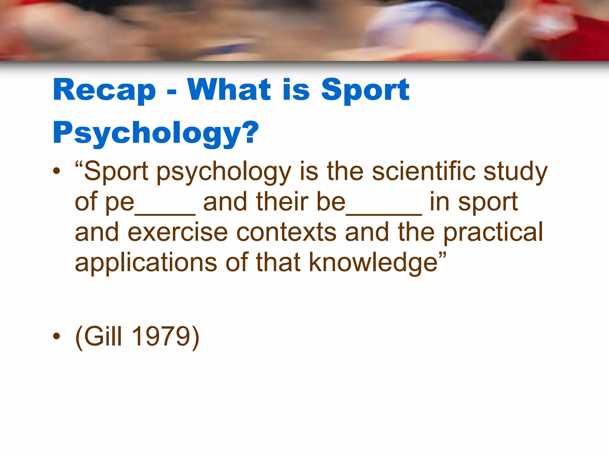 Session 2 sport psychology | PPT