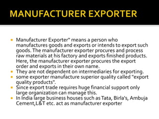 Types of exporters | PPTX