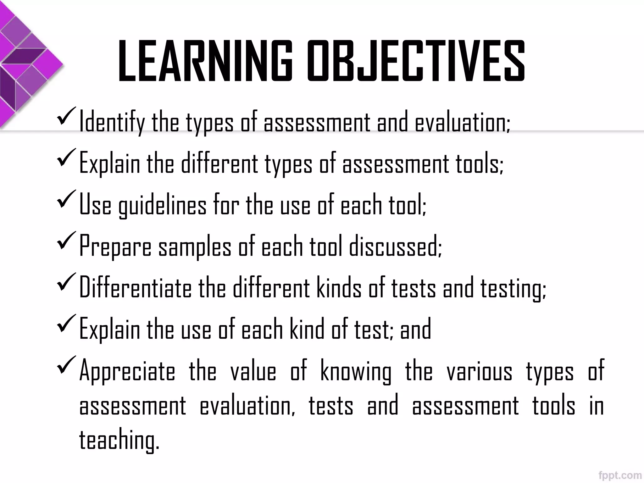 Types of language assessment | PPT