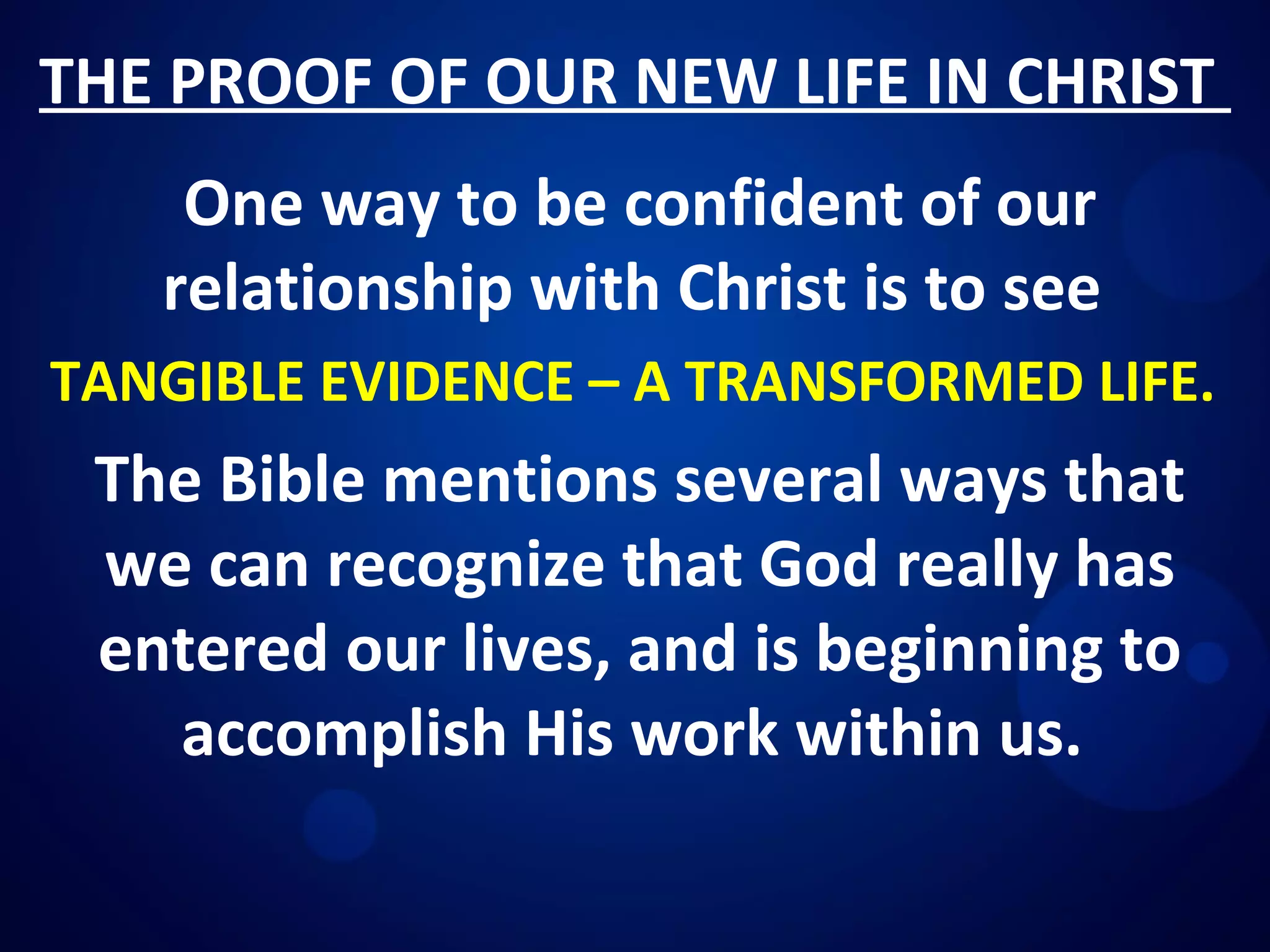 CCF GLC 1 Book 1_Session _One Proof - New life in Christ | PPT