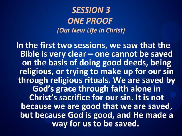 CCF GLC 1 Book 1_Session _One Proof - New life in Christ | PPT ...