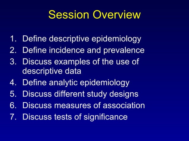 Descriptive and Analytical Epidemiology | PPT