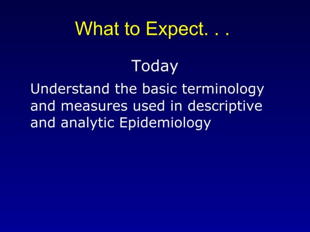 Descriptive and Analytical Epidemiology | PPT
