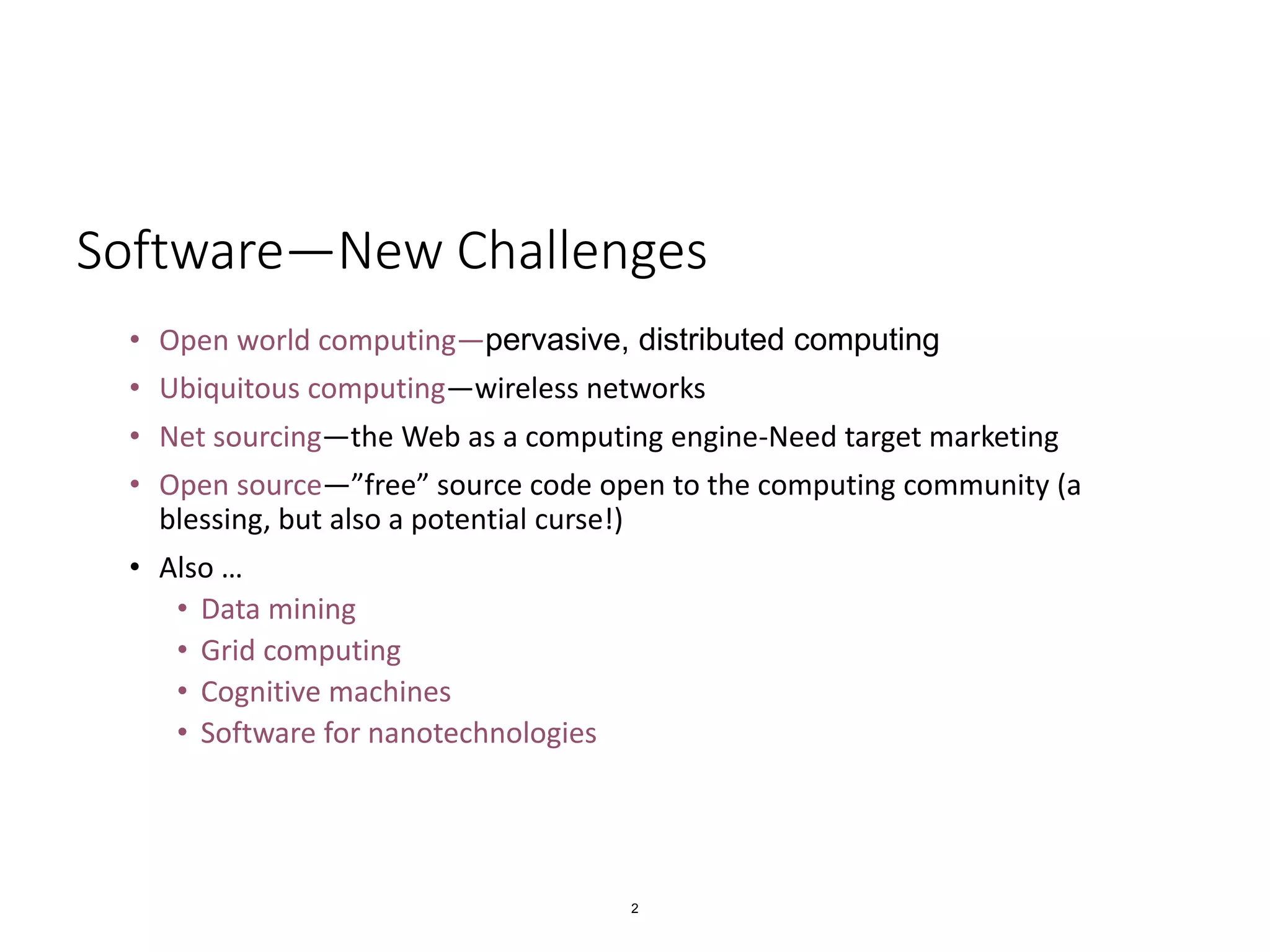 Software applications and challenges | PPTX | Computer Software and Applications | Computing