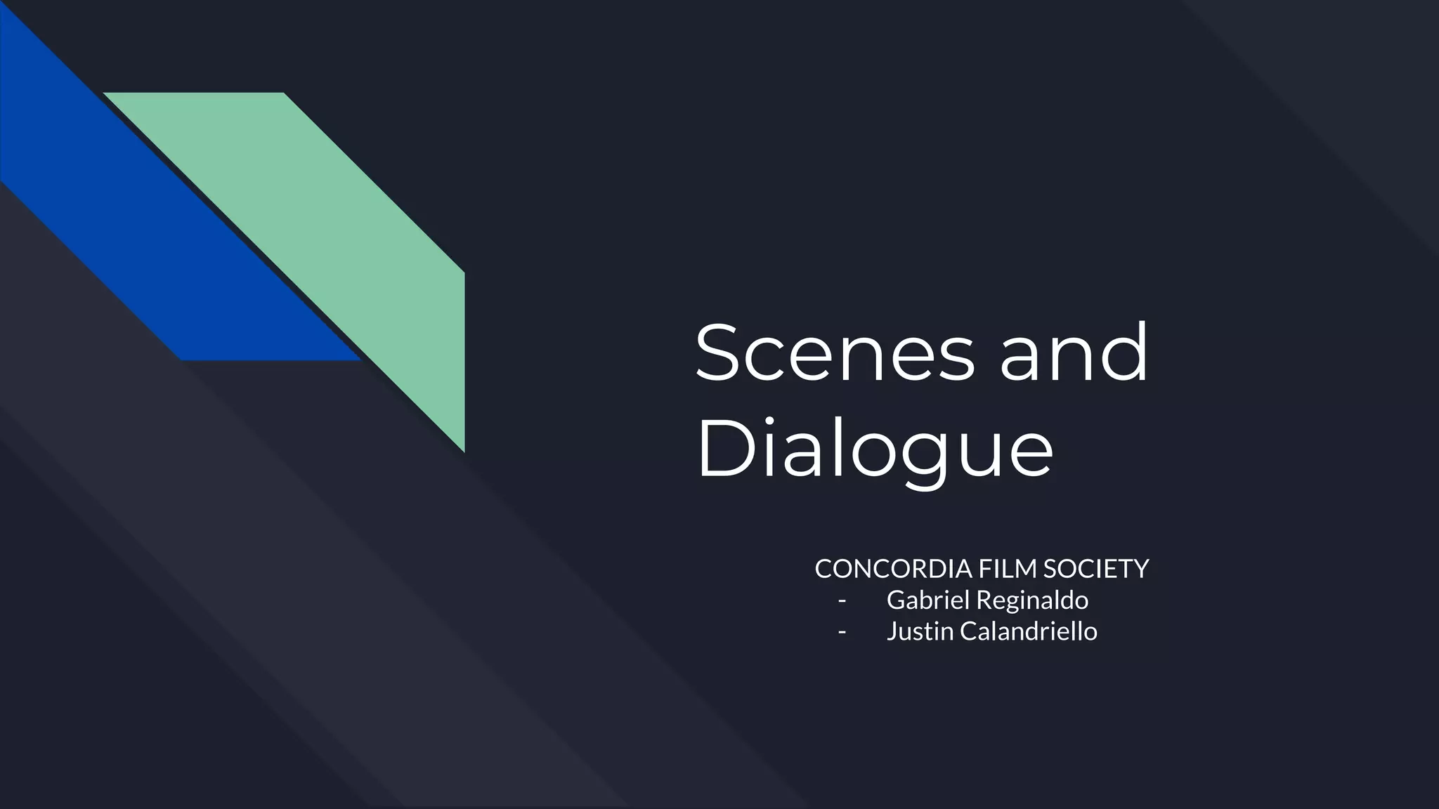 Scenes and Dialogue | PPTX