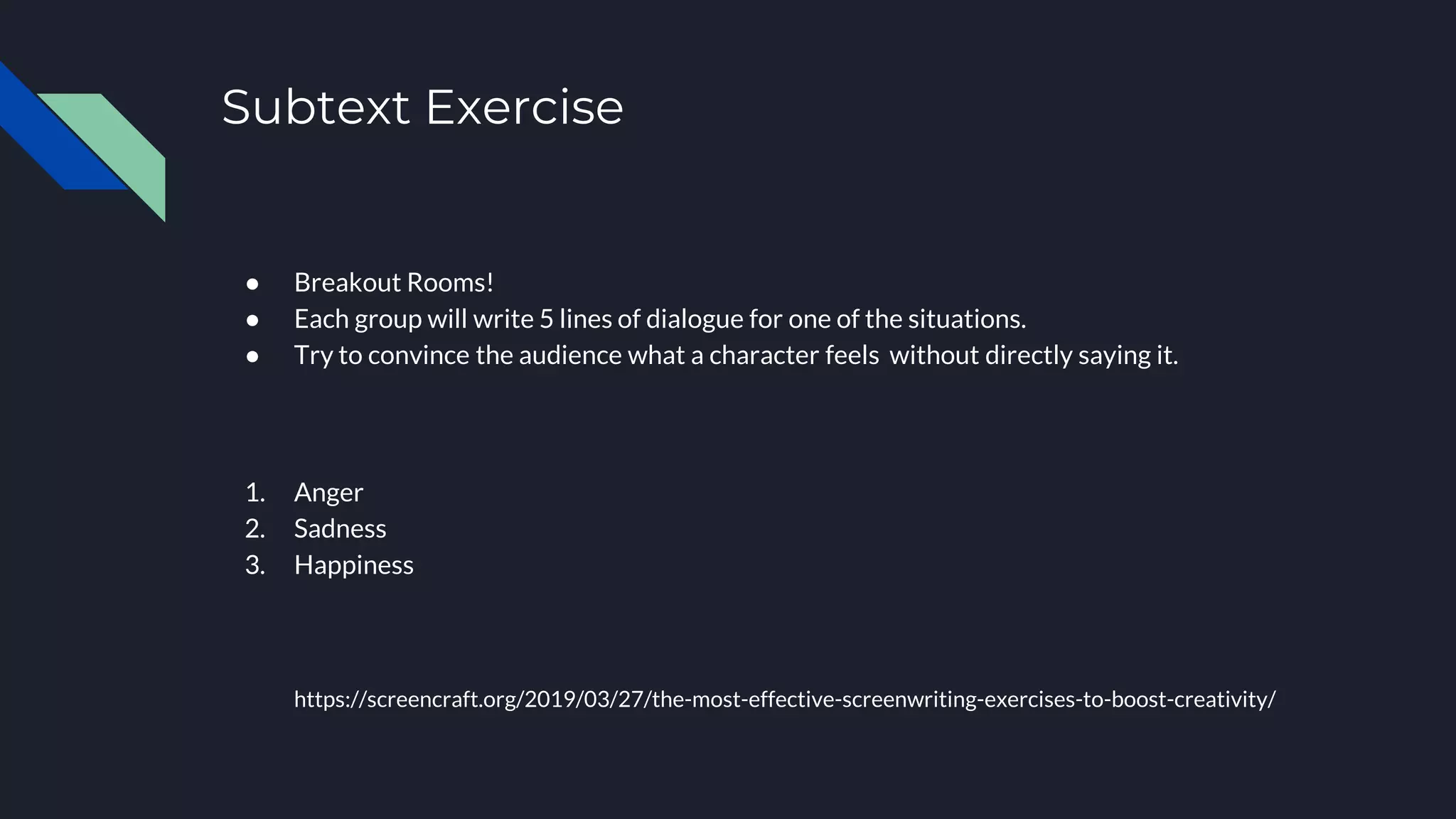 Scenes and Dialogue | PPTX