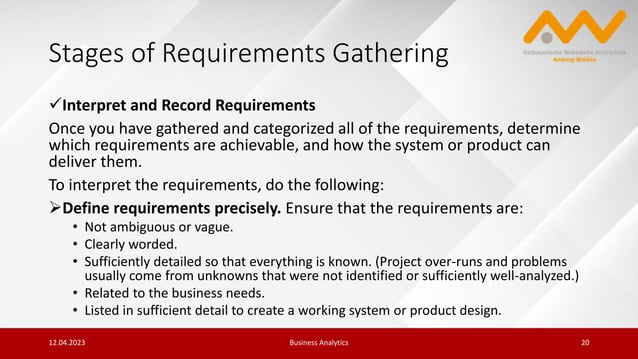 requirement gathering | PDF