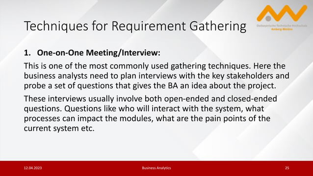 requirement gathering | PDF