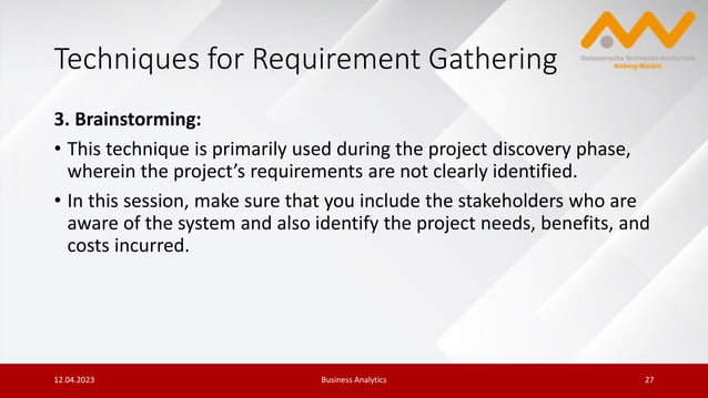 requirement gathering | PDF