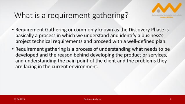 requirement gathering | PDF