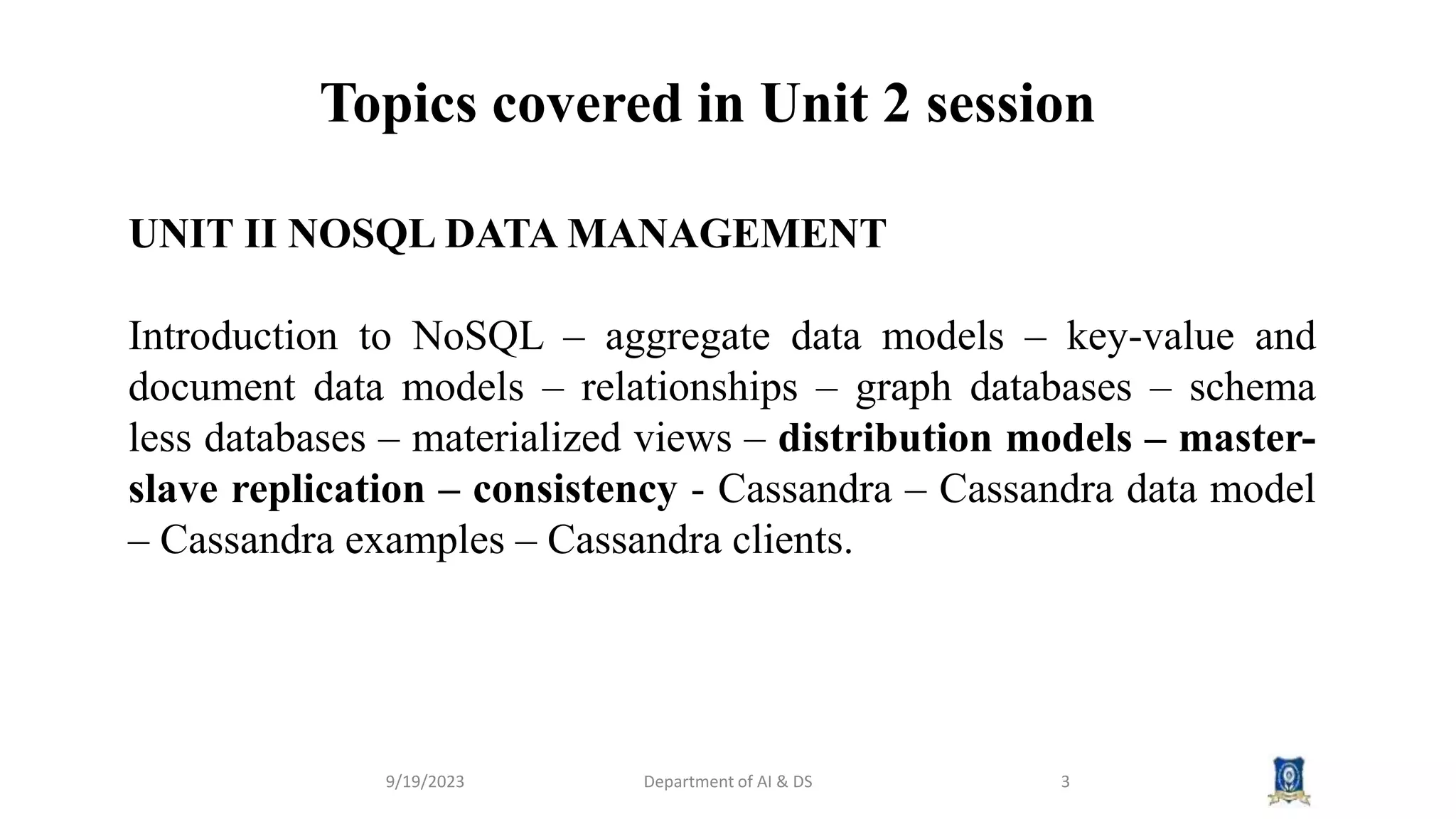 CCS334 BIG DATA ANALYTICS Session 3 Distributed models.pptx