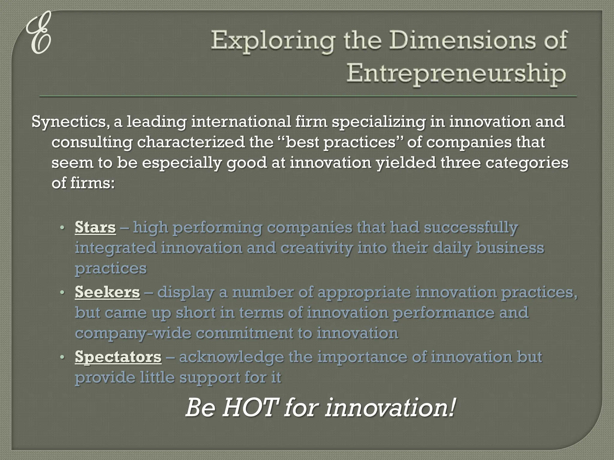 Level of entrepreneurial intensity in corporate entrepreneurship | PPTX