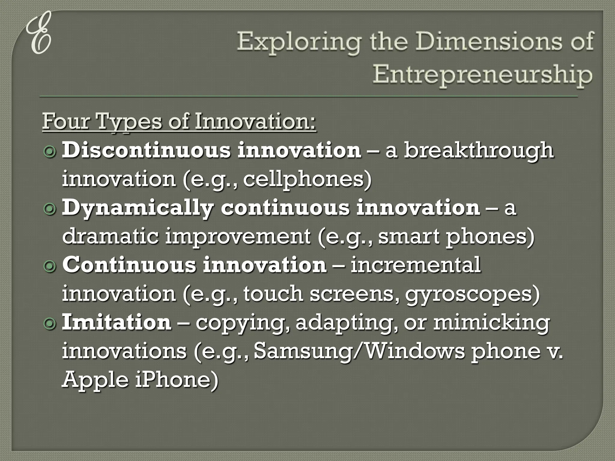 Level of entrepreneurial intensity in corporate entrepreneurship | PPTX