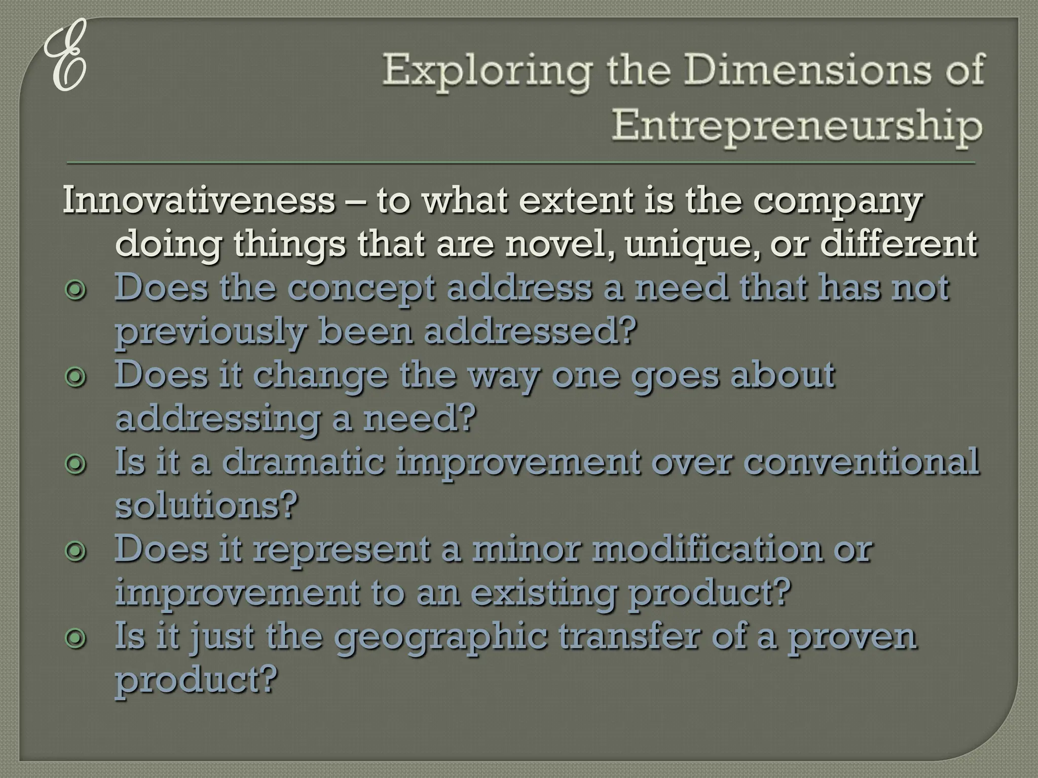 Level of entrepreneurial intensity in corporate entrepreneurship | PPTX