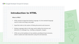gdg_workshop 3 on web development HTML & CSS | PPT