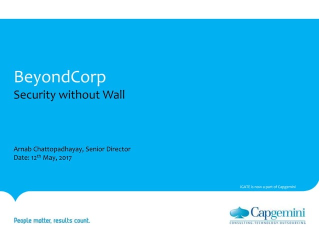 Overview of Google’s BeyondCorp Approach to Security | PPT