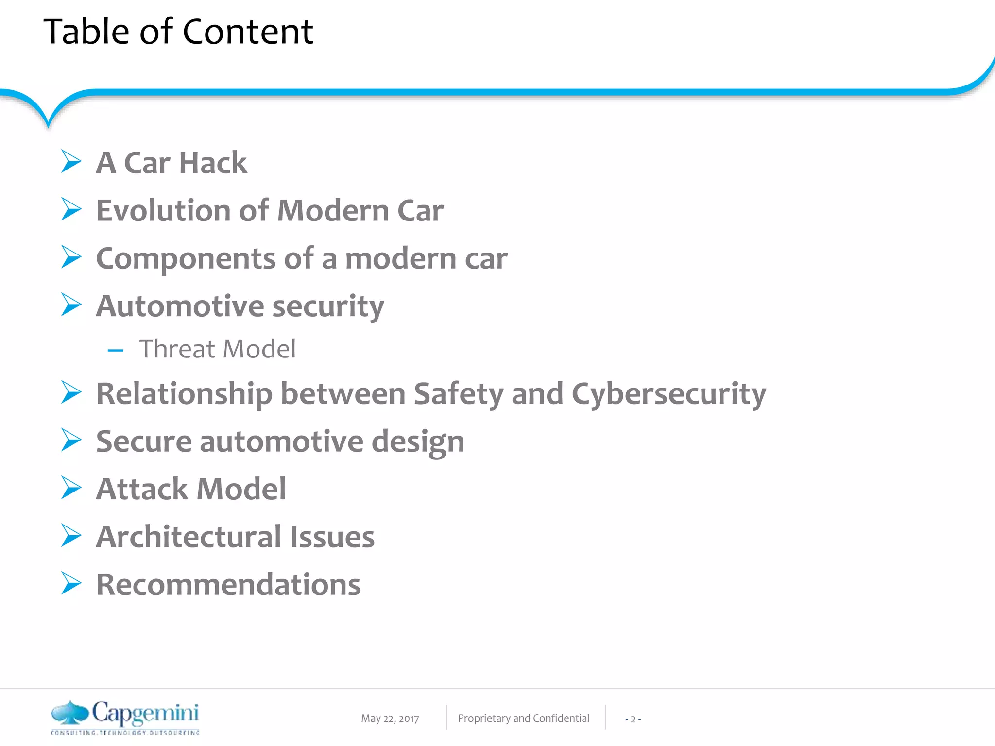 Automotive Security (Connected Vehicle Security Issues) | PPTX