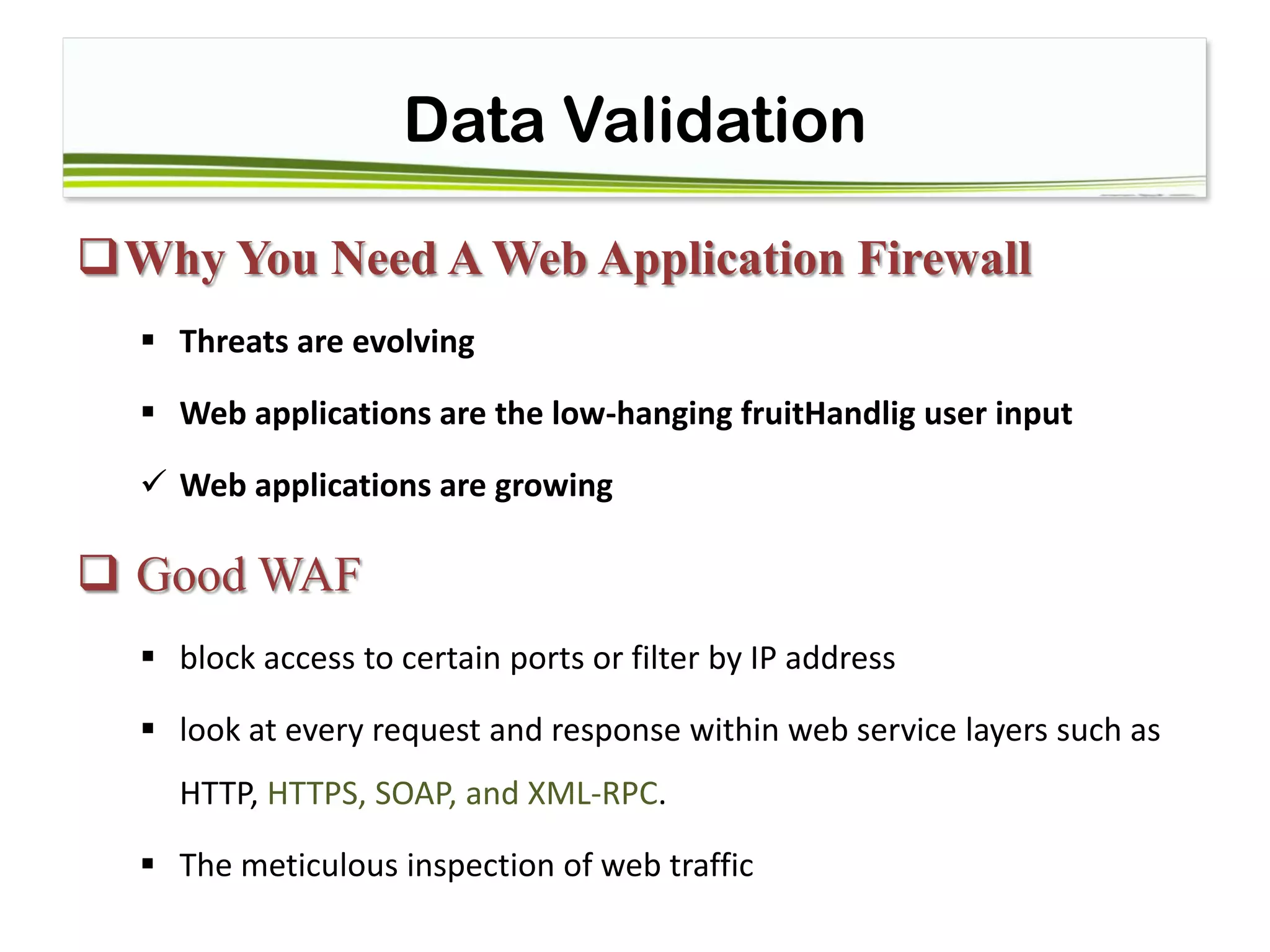 Session3 data-validation-sql injection | PPT Session3 data-validation-sql injection | PPT