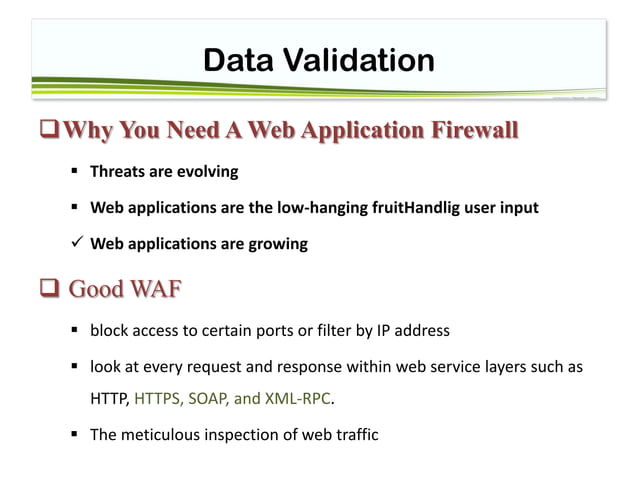 Session3 data-validation-sql injection | PPT