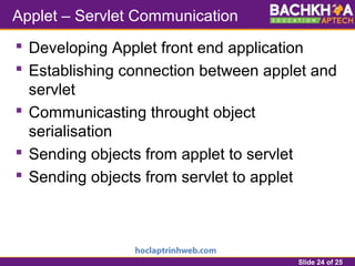 Session 3 inter-servlet communication & filters - Giáo trình Bách Khoa Aptech | PPT
