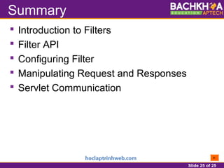 Session 3 inter-servlet communication & filters - Giáo trình Bách Khoa ...