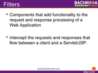 Session 3 inter-servlet communication & filters - Giáo trình Bách Khoa Aptech | PPT