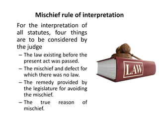 Interpretation of law - Legal Environment of business - Business Law ...