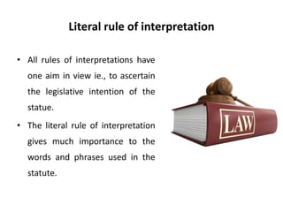 Interpretation of law - Legal Environment of business - Business Law ...