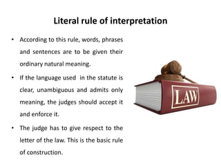 Interpretation of law - Legal Environment of business - Business Law ...