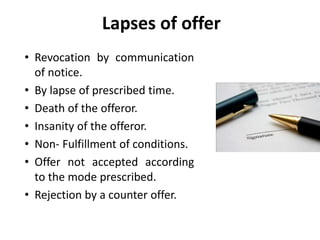 Offer - Legal Environment of Busines - Business Law - Manu Melwin Joy | PPT