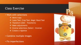 Session 3 working with selection | PPT