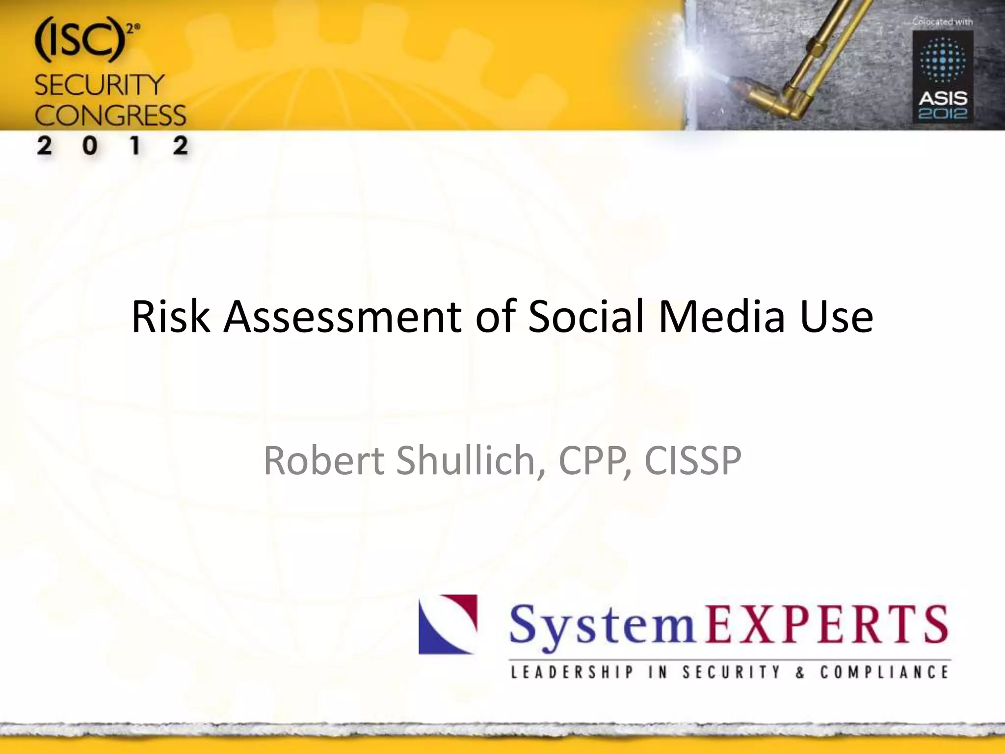 Risk Assessment of Social Media Use v3.01