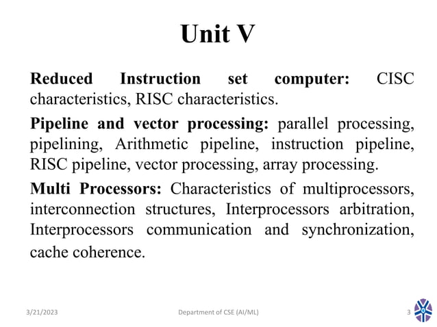 CS304PC:Computer Organization and Architecture Session 32 ...