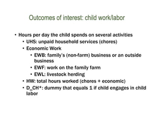Child Labour in Ethiopia: Are cash transfers making a difference? | PPTX