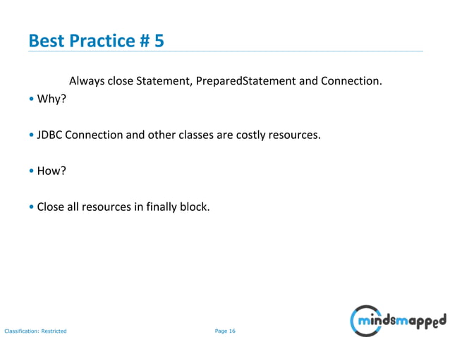 Session 34 - JDBC Best Practices, Introduction to Design Patterns | PPT