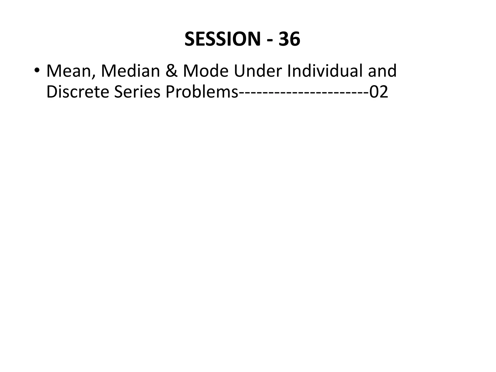 Mean, median & mode 1 | PPTX