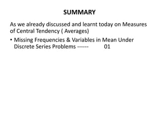 Missing frequency 1 | PPTX