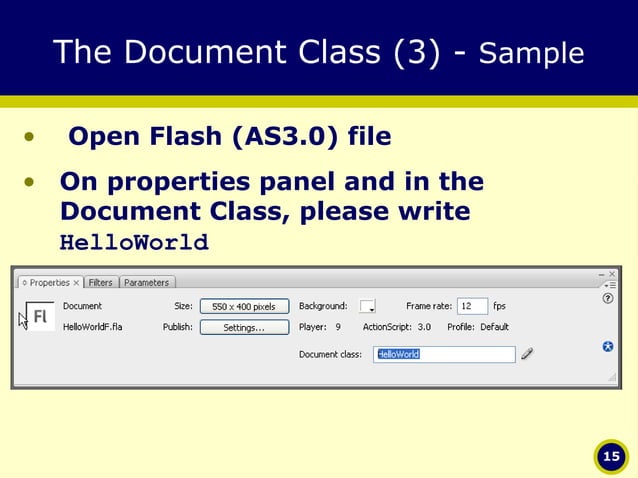 Actionscript 3 - Session 3 Action Script And Flash | PPT | Web ...