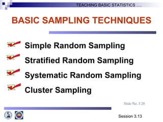Introduction to basic concept in sampling and sampling techniques | PPT
