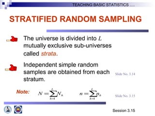 Introduction to basic concept in sampling and sampling techniques | PPT
