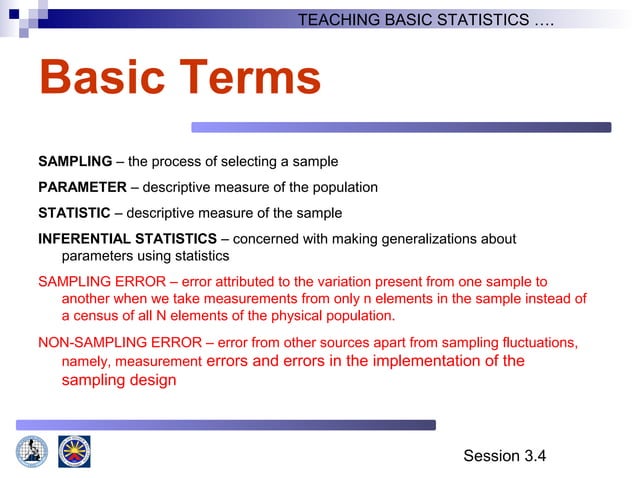 Introduction to basic concept in sampling and sampling techniques | PPT | Physics | Science