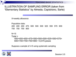Introduction to basic concept in sampling and sampling techniques | PPT
