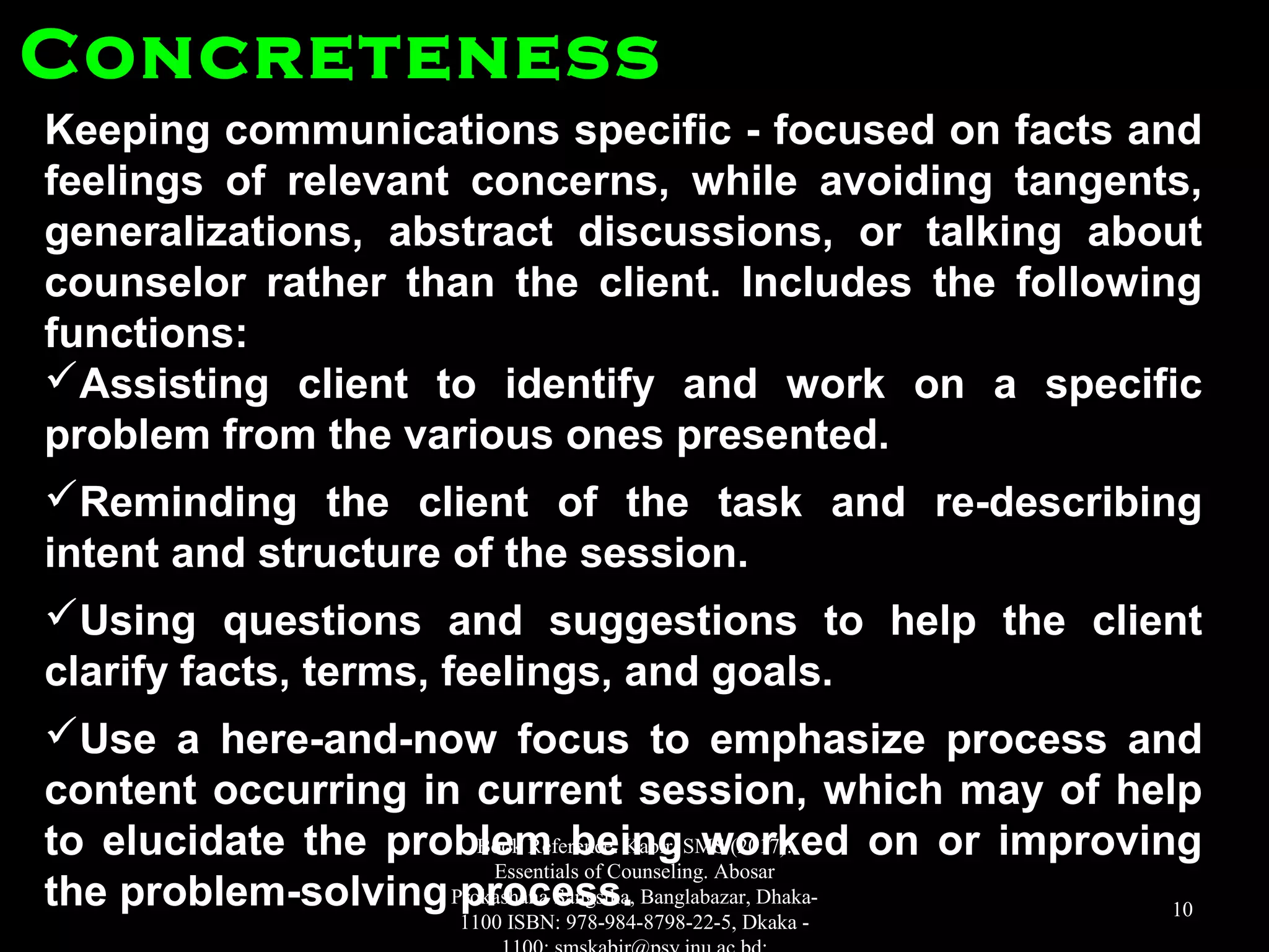 Basic Counseling Skills | PPT