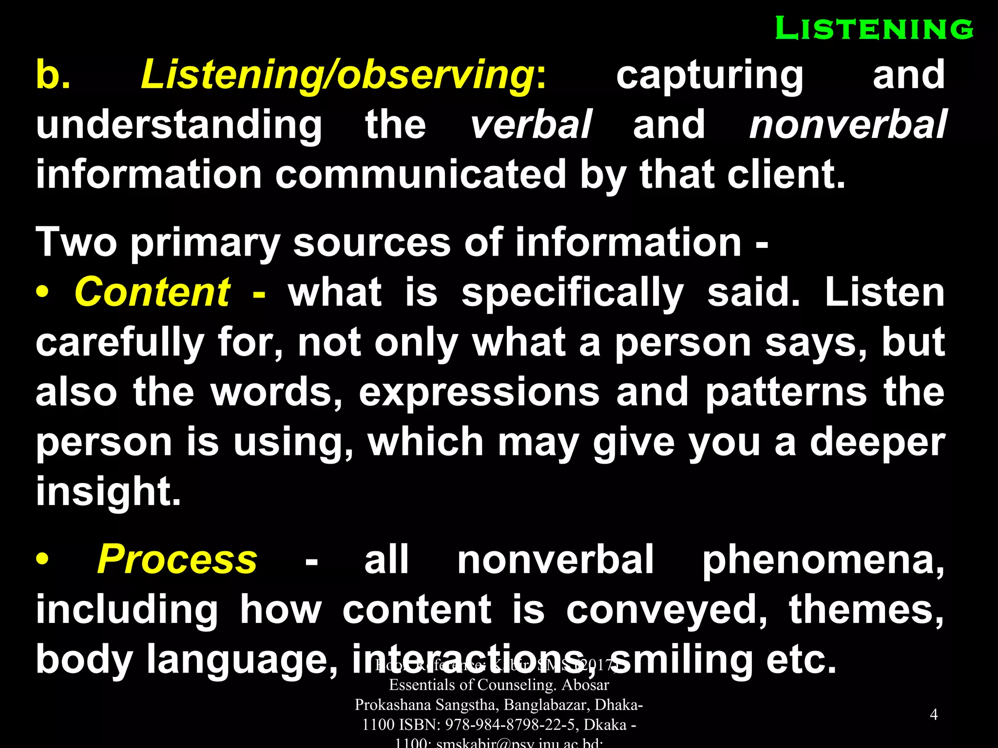 Basic Counseling Skills | PPT