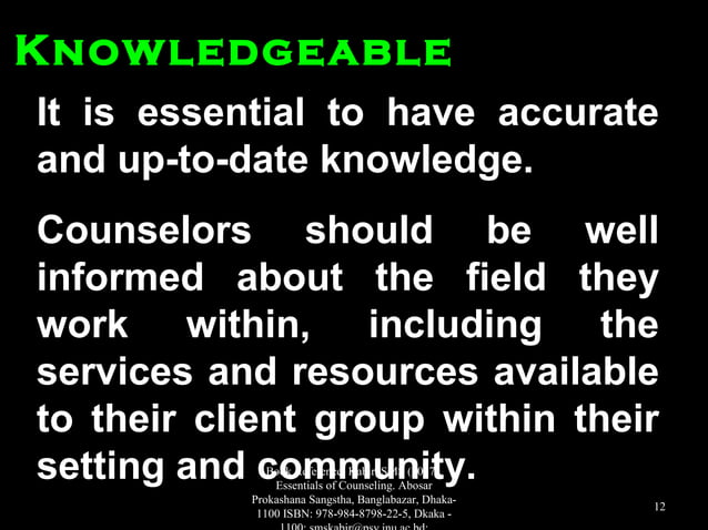 Basic Counseling Skills | PPT | Family and Relationships