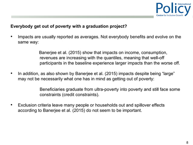 Graduation from Poverty versus Graduating from Social Protection | PPT