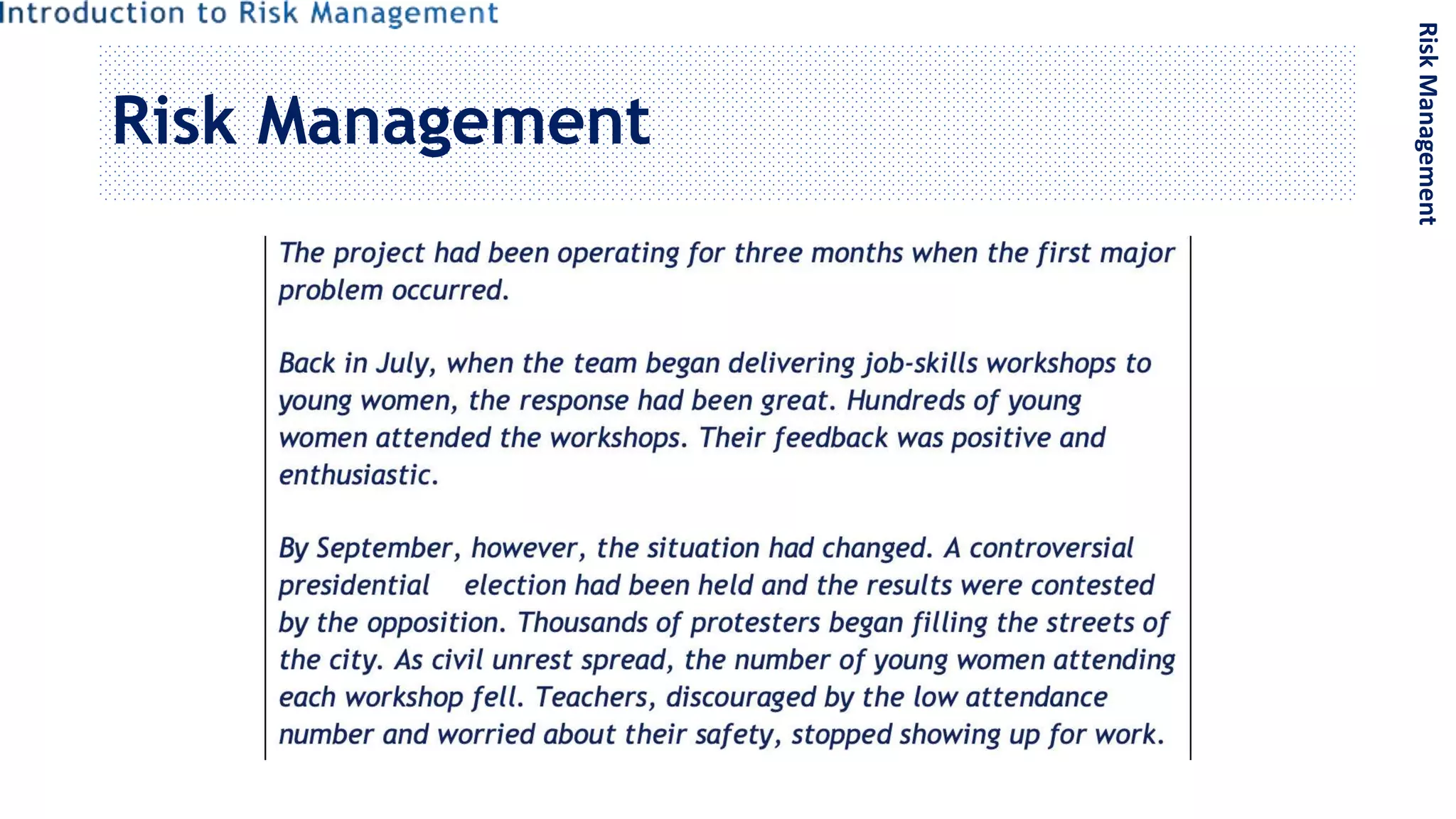 Session 3 : Risk Management & Stakeholder Management | PPT